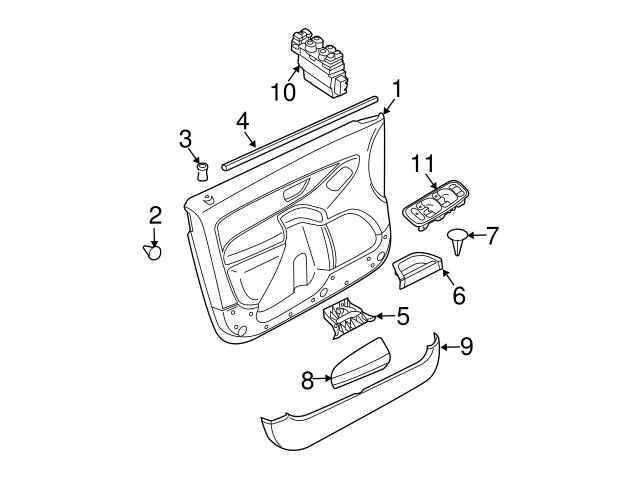 Genuine Volvo 39803540 Interior Door Pull Handle; Left - Volvo