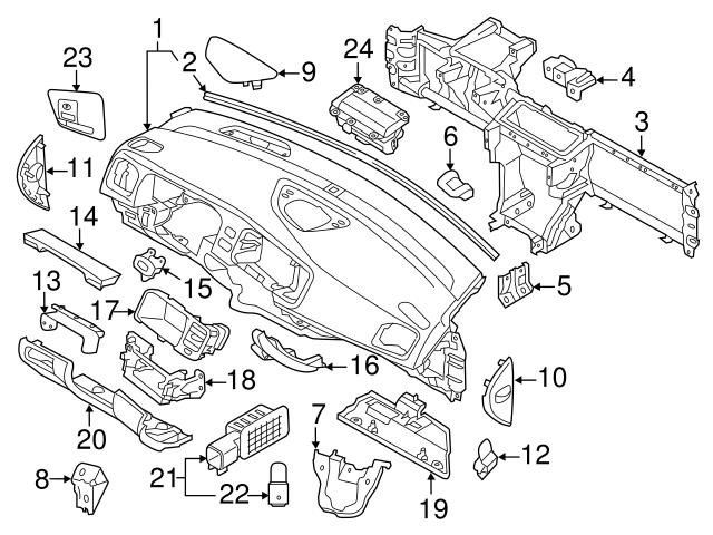 Genuine Volvo 39804063 Instrument Panel Trim Panel - Volvo
