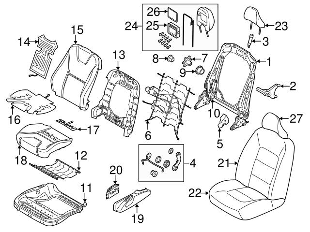 Genuine Volvo 39810573 Seat Trim Panel; Left, Right - Volvo