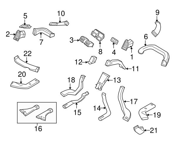 Genuine Volvo 39816573 Dashboard Air Vent; Left Outer - Volvo