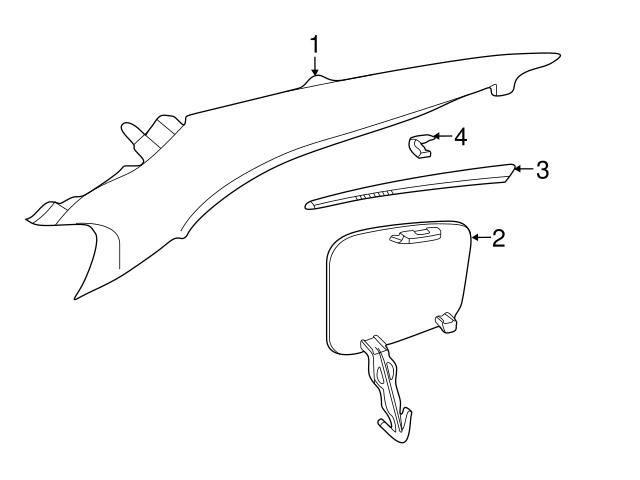 Genuine Volvo 39818374 Back Glass Sunshade Bracket; Right - Volvo