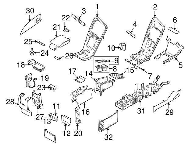 Genuine Volvo 39819357 Console Panel; Front Right - Volvo | 39804191