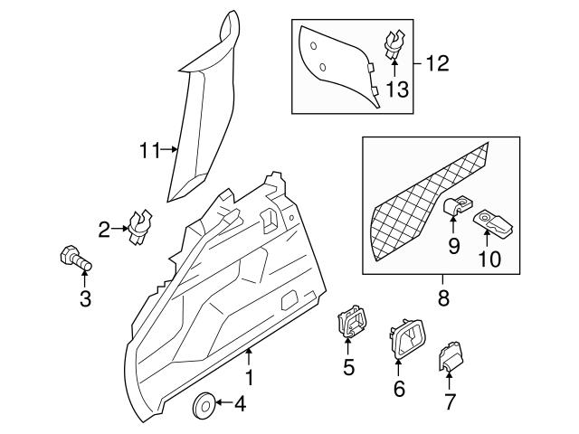 Genuine Volvo 39820680 Body D-Pillar Trim Panel Cap; Right - Volvo ...
