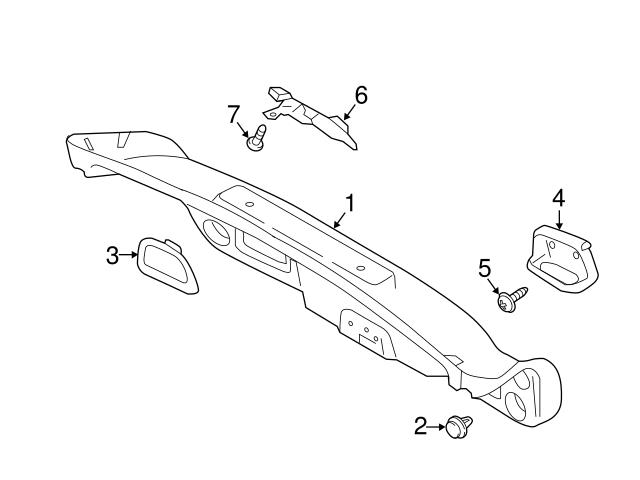 Genuine Volvo 39835504 Trunk Lid Trim - Volvo