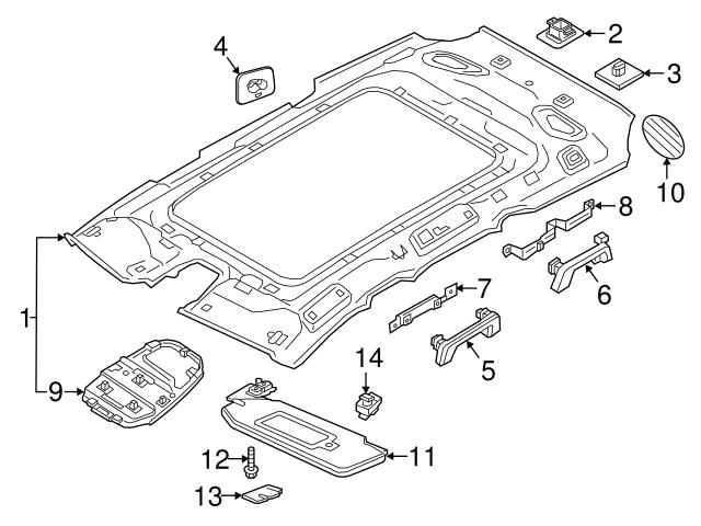 Genuine Volvo 39838197 Interior Grab Bar; Left Front, Right Front - Volvo