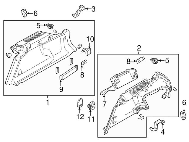 Genuine Volvo 39838575 Coat Hook Cap; Left Lower, Right Lower - Volvo