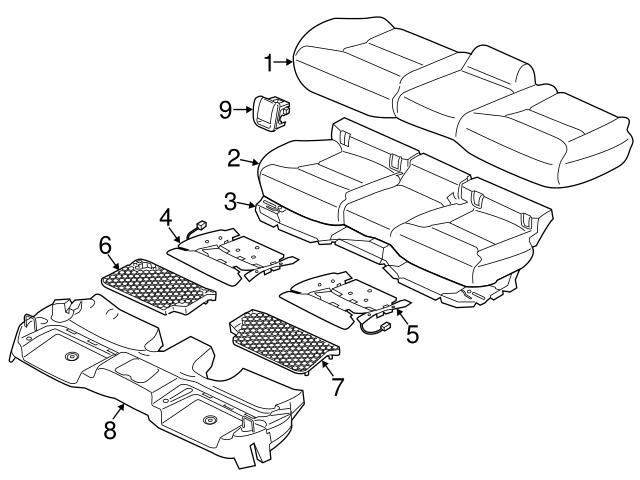 Genuine Volvo 39841466 Seat Belt Anchor Plate Cover; Rear - Volvo