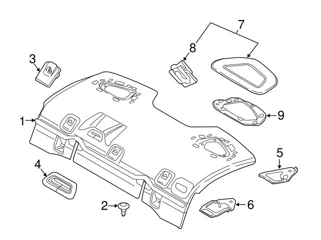 Genuine Volvo 39842922 Package Tray Trim Cap; Left, Right - Volvo