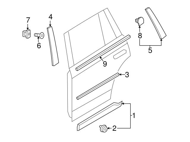 Genuine Volvo 39843034 Door Trim Molding Nut; Rear Right - Volvo | 39831065