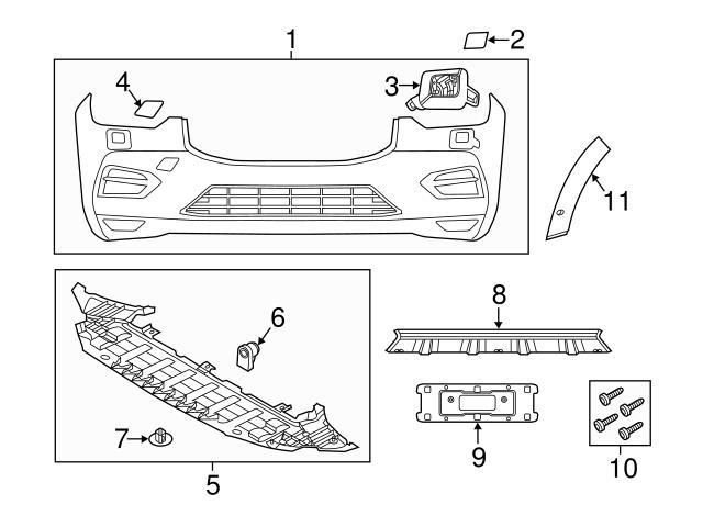 Genuine Volvo 39846581 Headlight Washer Cover; Left - Volvo