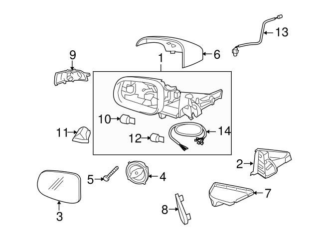 Genuine Volvo 39850573 Door Mirror Cover; Left - Volvo