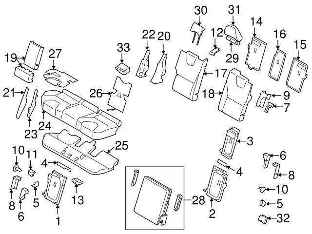 Genuine Volvo 39852159 Folding Seat Latch; Rear - Volvo