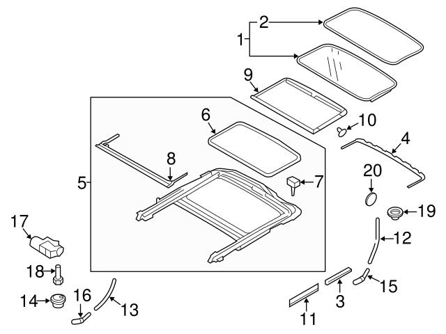Genuine Volvo 39856151 Sunroof Cover - Volvo