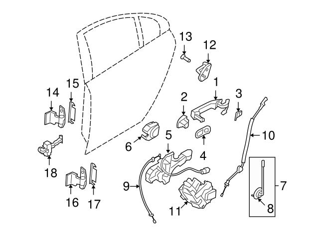 Genuine Volvo 39878976 Door Lock Operating Rod; Left - Volvo