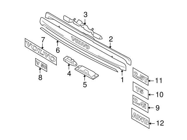 Genuine Volvo 39885025 Liftgate Latch Handle - Volvo