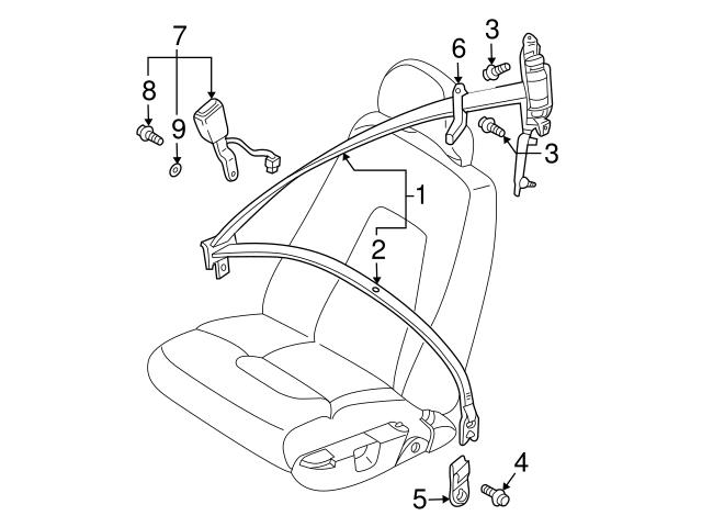 Genuine Volvo 39966532 Seat Belt Guide; Right - Volvo