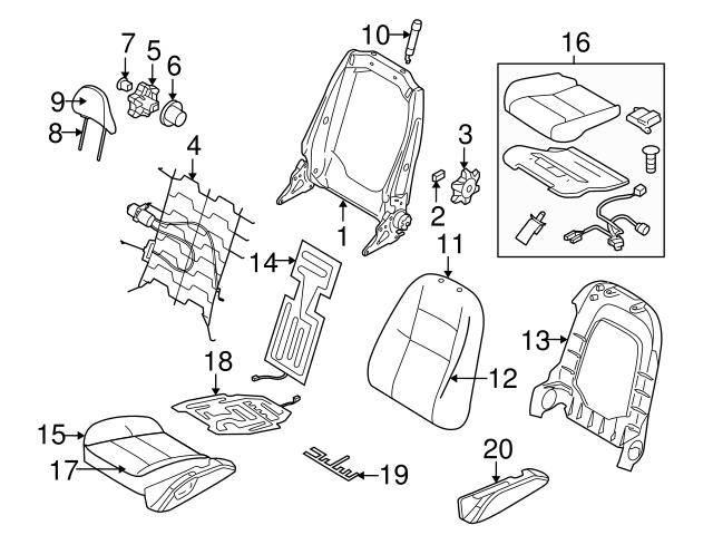 Genuine Volvo 39984358 Seat Trim Panel; Right - Volvo