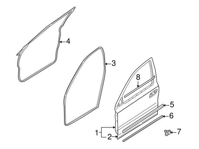 Genuine Volvo 39987405 Door Trim Molding Nut; Left Upper - Volvo