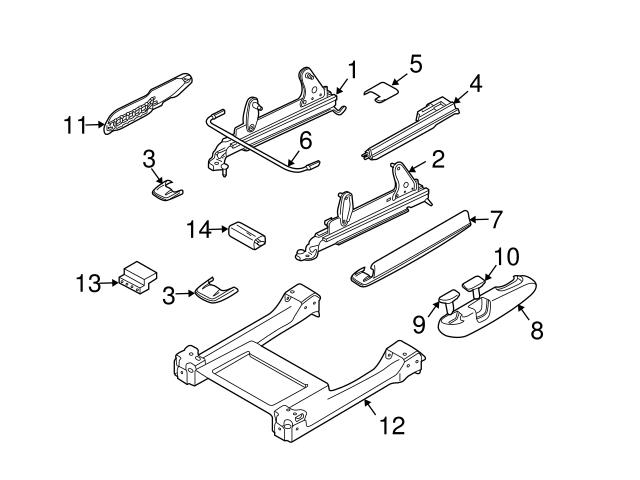 Genuine Volvo 39996516 Seat Track Cover; Right Inner - Volvo