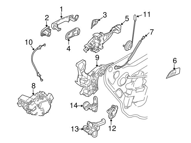 Genuine Volvo 39998268 Exterior Door Handle Cover; Left, Right, Rear ...