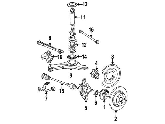 Genuine Volvo 5003648 Brake Caliper; Rear Right - Volvo