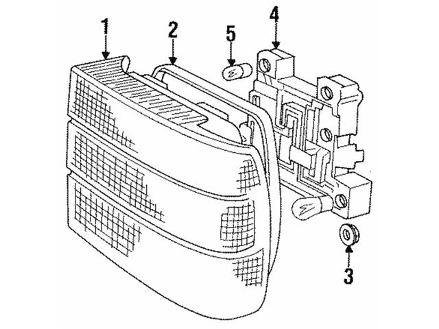 Genuine Volvo 6808840 Tail Lamp Socket; Left Outer - Volvo