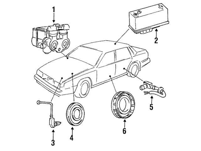 Genuine Volvo 6814806 ABS Wheel Speed Sensor; Rear - Volvo