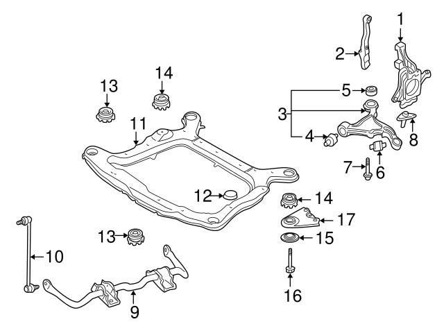 Genuine Volvo 8250449 Control Arm Stop; Left - Volvo