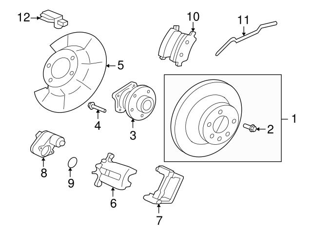 Genuine Volvo 8603729 Brake Caliper Bracket; Left, Right, Rear - Volvo