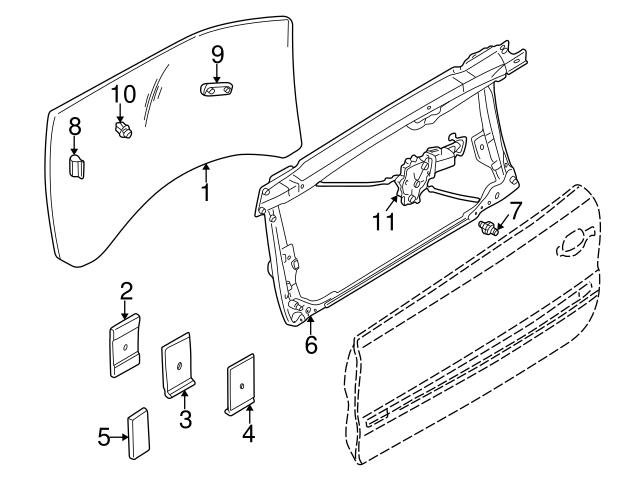 Genuine Volvo 8611389 Power Window Motor; Left - Volvo