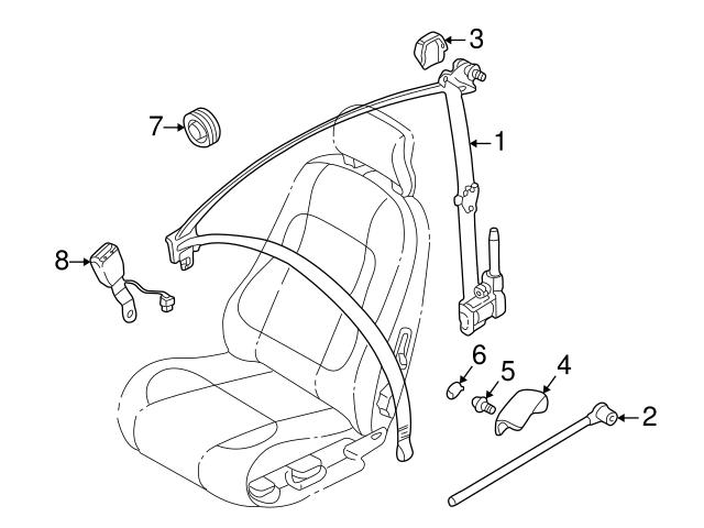 Genuine Volvo 8611436 Seat Belt Bolt Cover Cap - Volvo