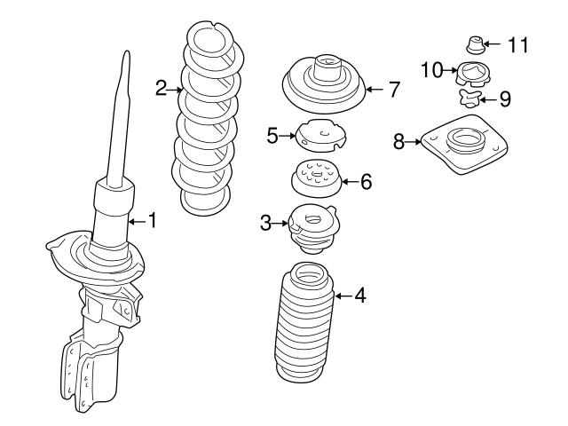 Genuine Volvo 8612887 Suspension Shock / Strut Mount Bushing Washer ...