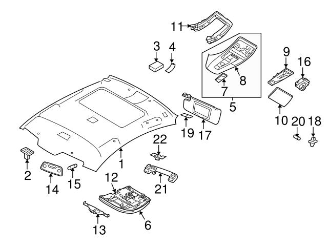 Genuine Volvo 8620102 Map Light; Rear - Volvo