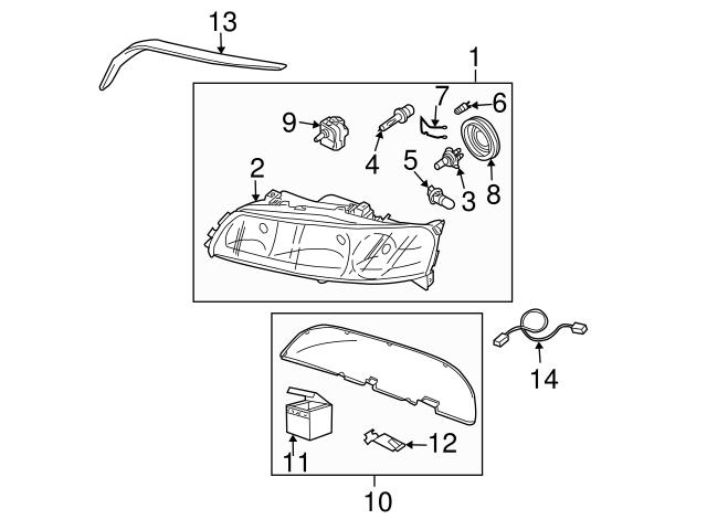 Genuine Volvo 8620487 Headlight Bulb, Standard; Left, Right - Volvo