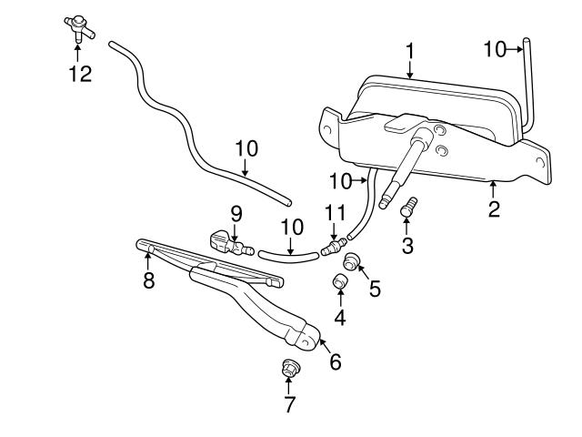 Genuine Volvo 8620954 Windshield Wiper Motor; Right - Volvo