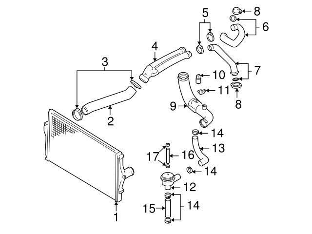 Genuine Volvo 8626058 Turbocharger Intercooler Pipe; Left Upper, Left ...