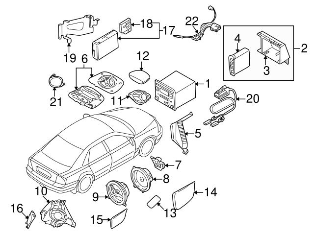 Genuine Volvo 8633992 Rear Seat Speaker Switch; Rear Left - Volvo