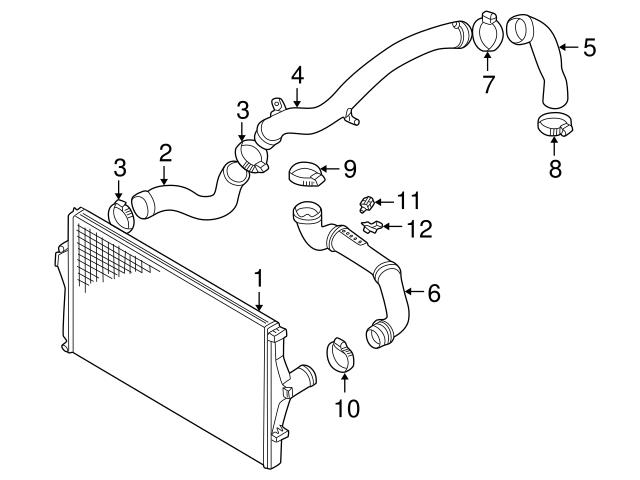Genuine Volvo 8638967 Turbocharger Intercooler Pipe; Rear - Volvo