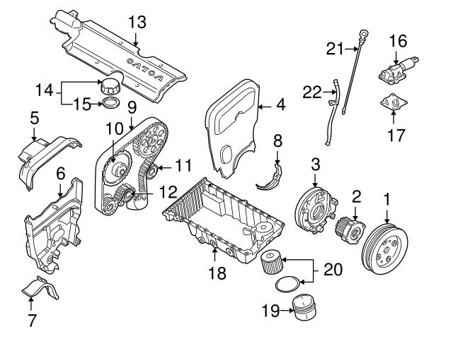 Genuine Volvo 8642372 Timing Cover; Outer, Upper - Volvo