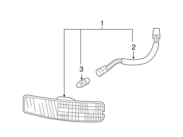Genuine Volvo 8648296 Side Marker Light Socket; Left, Right - Volvo