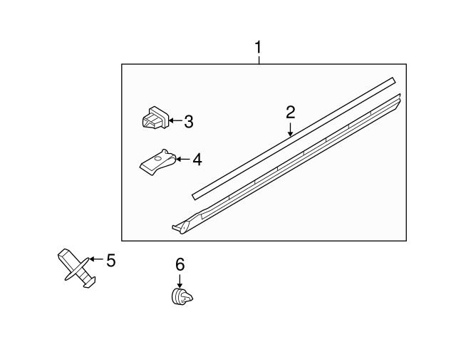 Genuine Volvo 8650204 Rocker Panel Molding Seal; Left, Right - Volvo