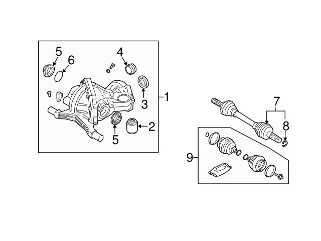 Genuine Volvo 8653928 Axle Shaft Seal; Left, Right, Rear - Volvo