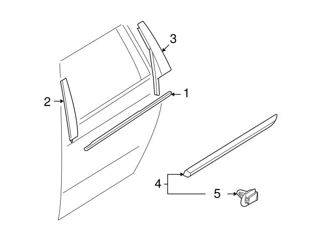 Genuine Volvo 8663929 Door Window Belt Weather Strip; Left - Volvo
