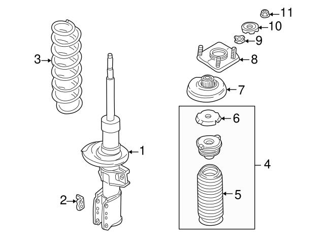 Genuine Volvo 8667253 Suspension Shock / Strut Mount Bushing Washer ...