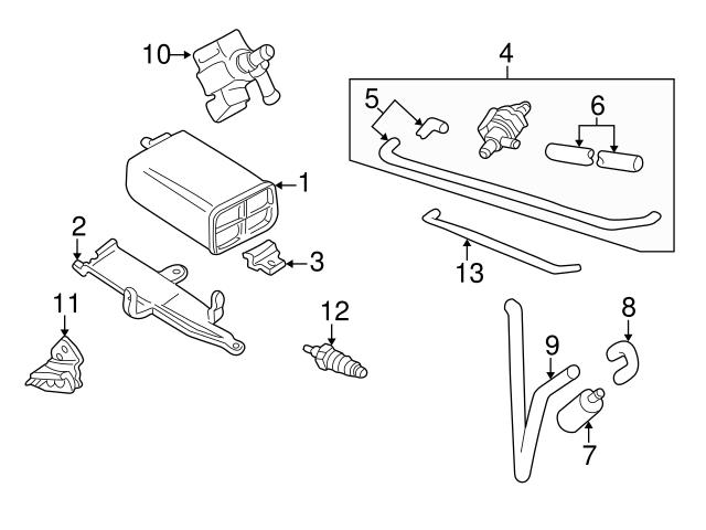Genuine Volvo 8670130 Oxygen Sensor; Rear Left Rear, Left, Left Rear ...