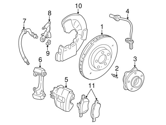 Genuine Volvo 8672371 Wheel Bearing and Hub Assembly; Left Front, Right ...