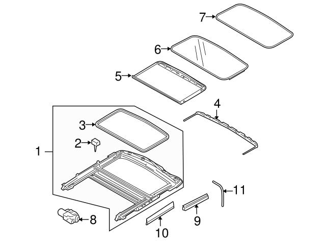 Genuine Volvo 8679153 Sunroof Opening Trim - Volvo