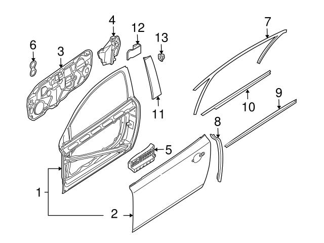 Genuine Volvo 8679950 Door Seal; Left - Volvo