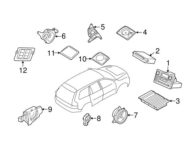 Genuine Volvo 9123225 Door Mirror Trim Ring; Right - Volvo