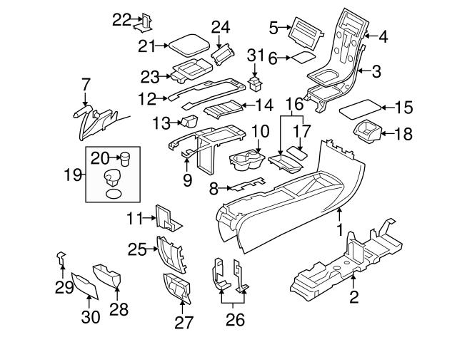 Genuine Volvo 9123545 Console Lid; Rear, Front - Volvo